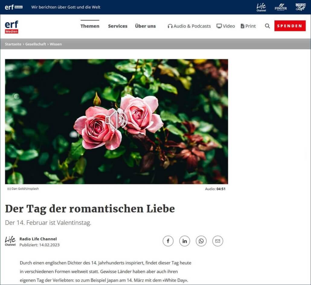 Bedeutung und Geschichte: Valentinstag, Tradition im Überblick